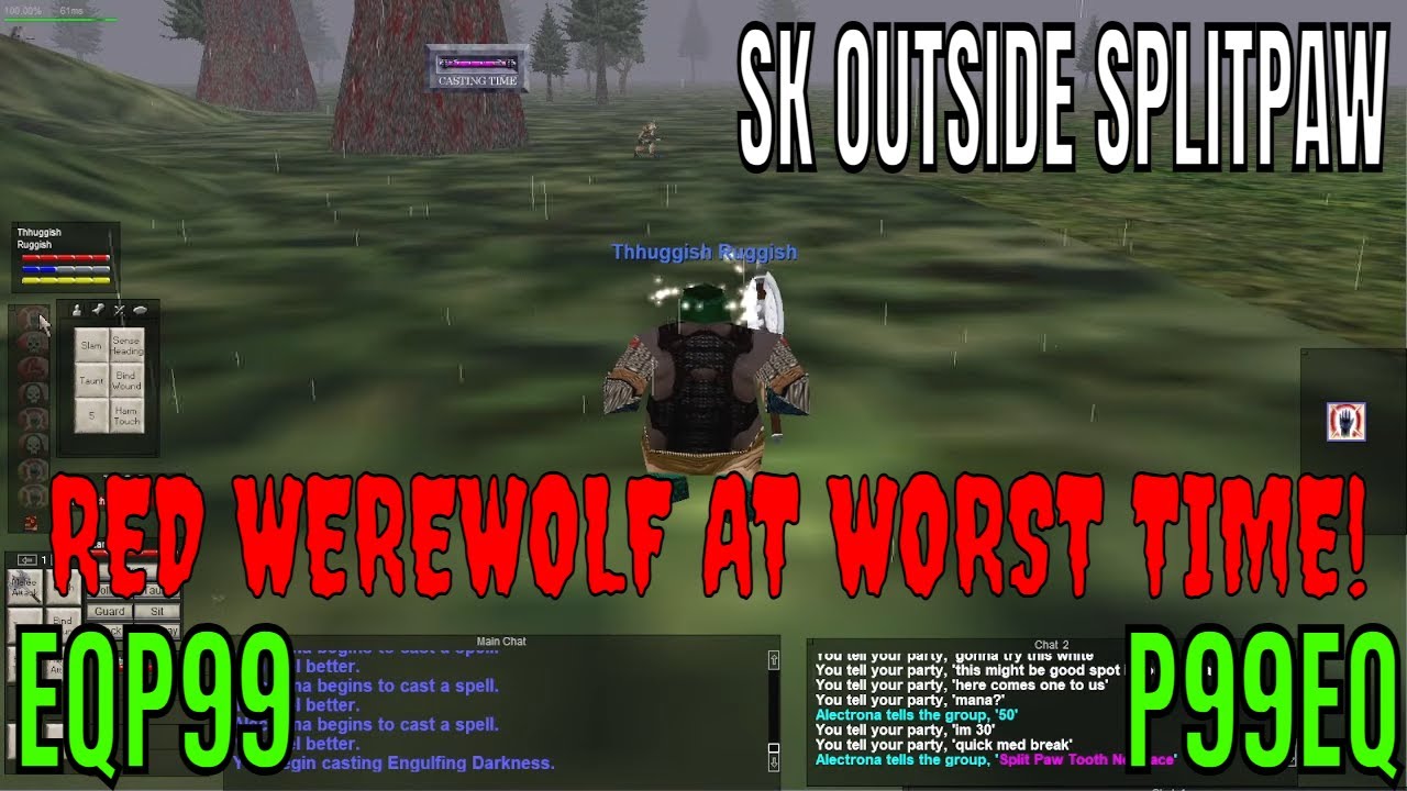 EverQuest P99 BAD TIMING RED WEREWOLF SK Pally Duo Outside Splitpaw ...