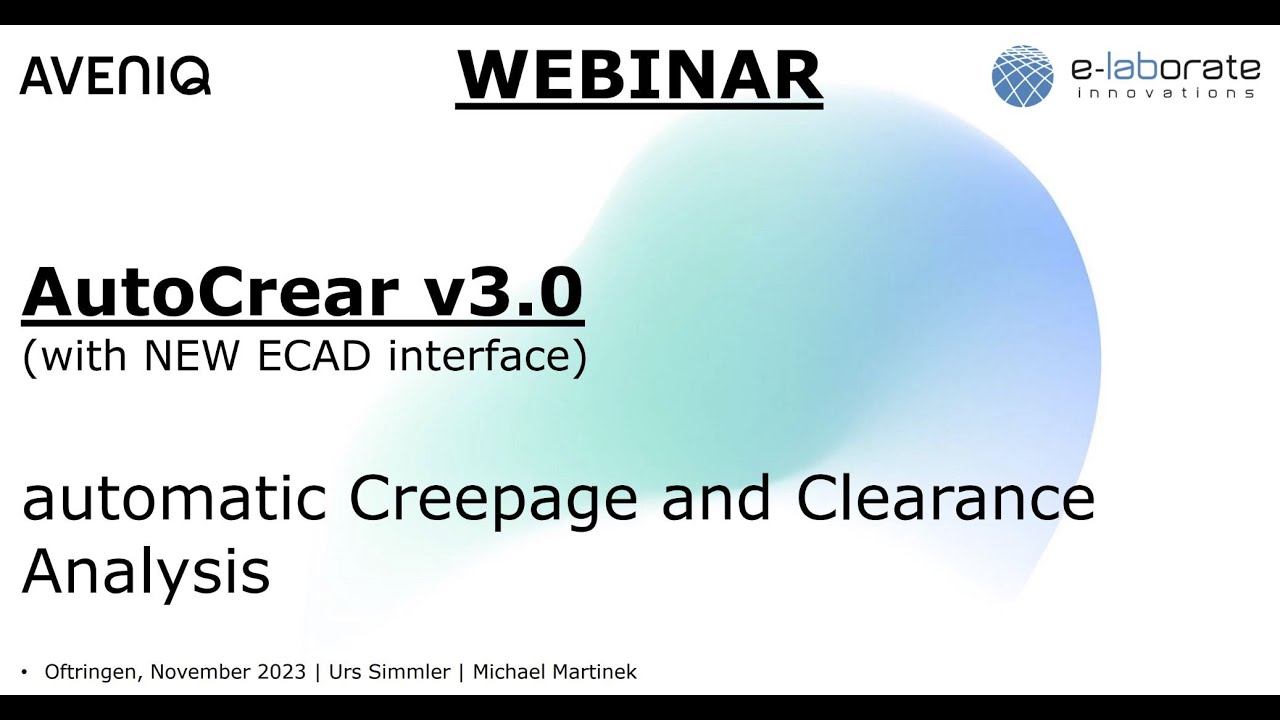 Webinar AutoCrear V3.0. Automatic Creepage and Clearance Analysis with ...