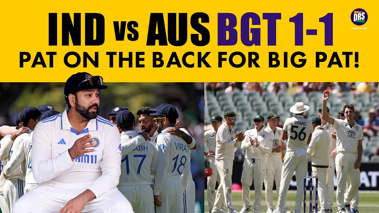 IND vs AUS BGT 1-1, Pat on the Back for Big Pat! - YouTube