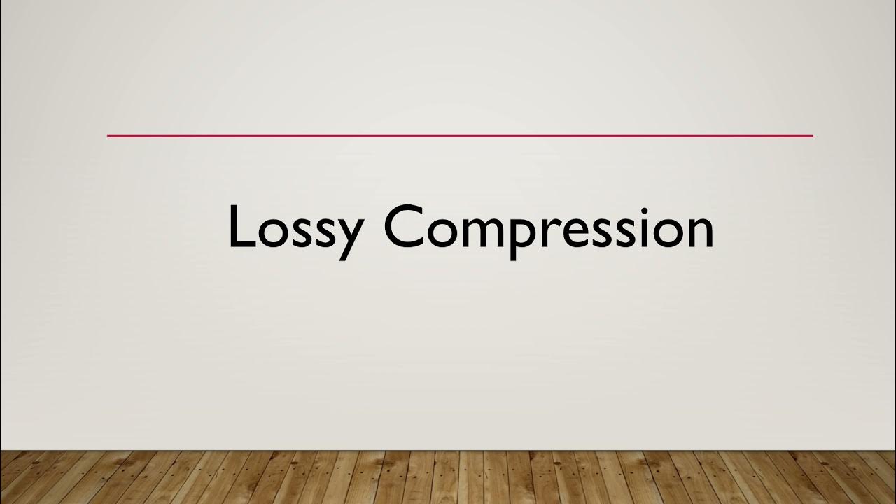 The Basics of Lossy and Lossless Compression - YouTube
