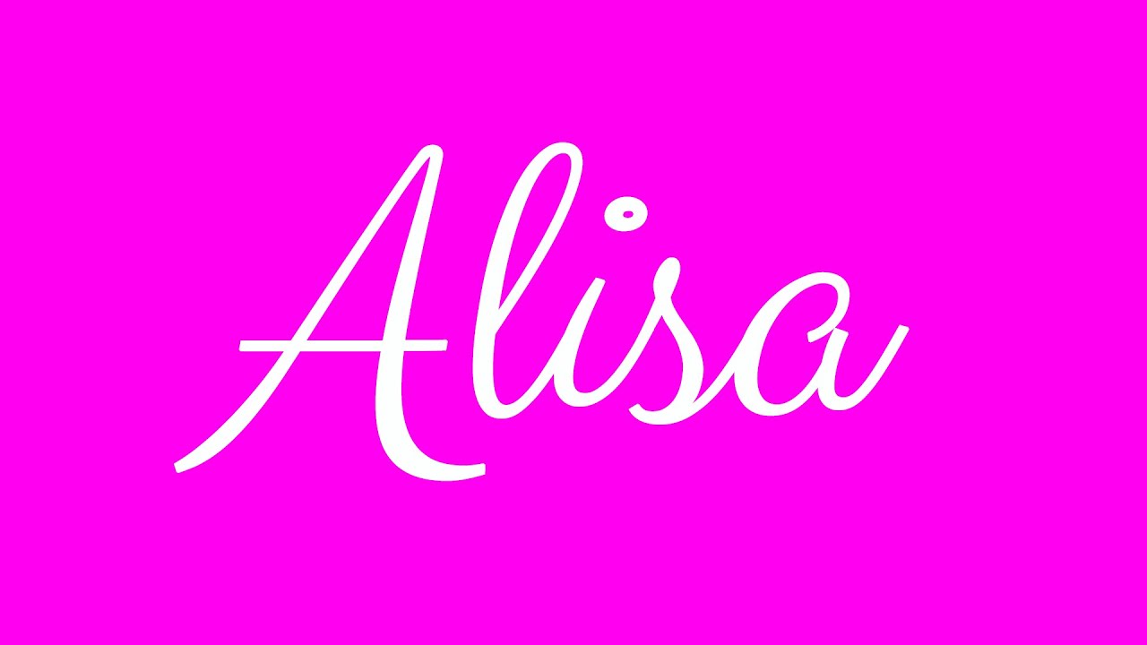 Learn how to Sign the Name Alisa Stylishly in Cursive Writing - YouTube
