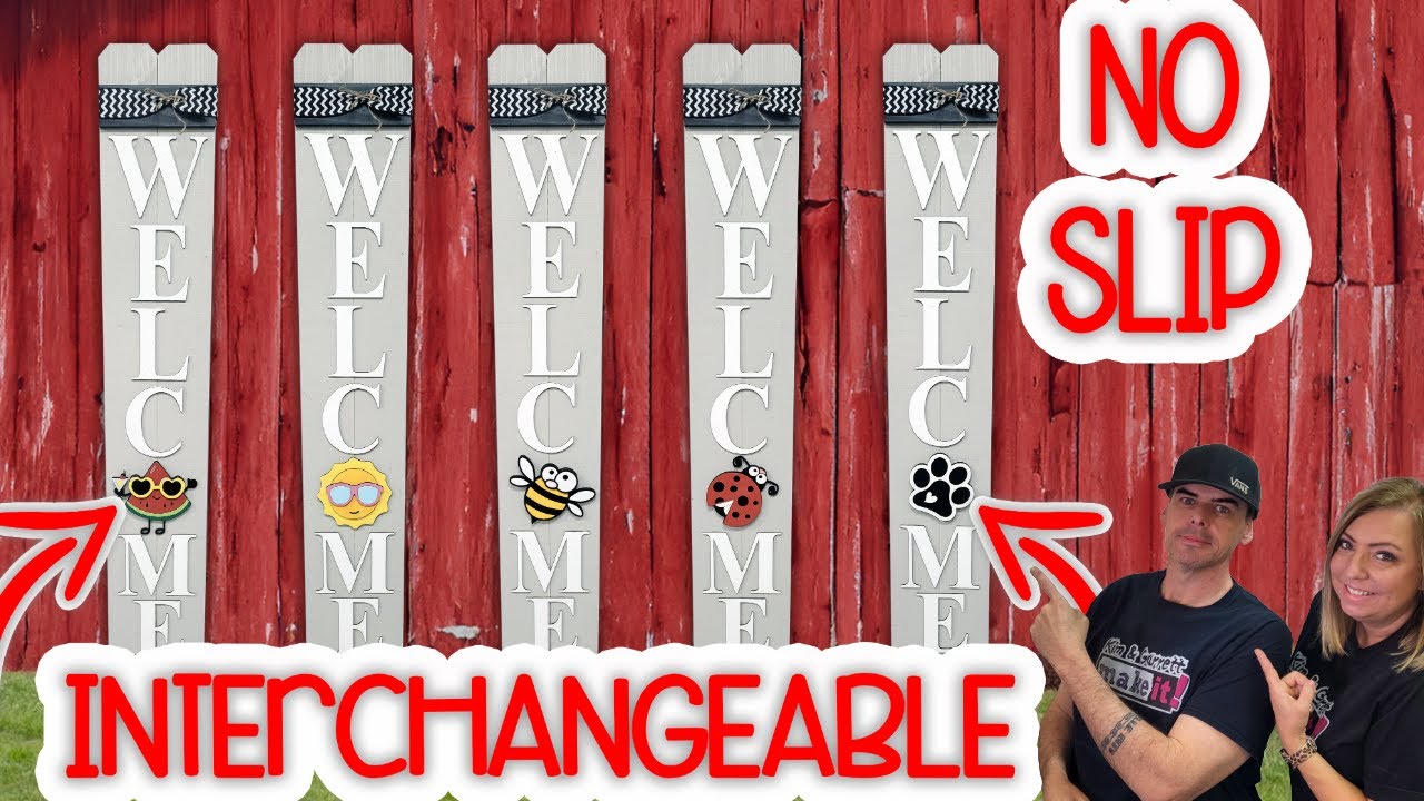 Easy Money Maker: DIY No Slip Interchangeable Front Porch Welcome Sign ...