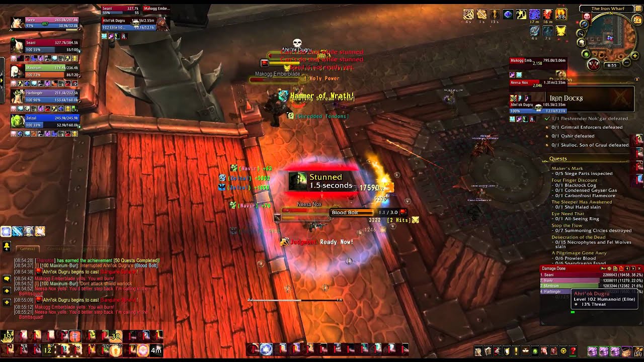Grimrail Enforcers Heroic Iron Docks Boss Kill WoD - YouTube