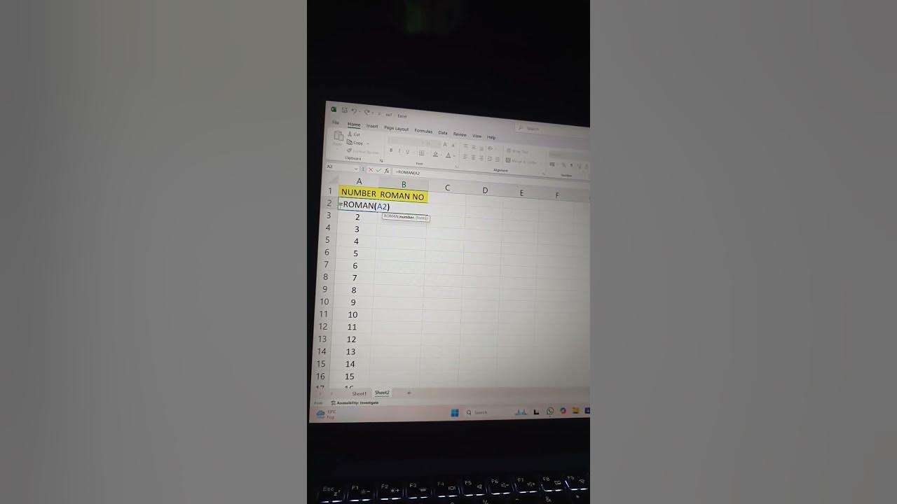 Roman formula in excel!#exceltricks #exceltips #shortsfeed - YouTube