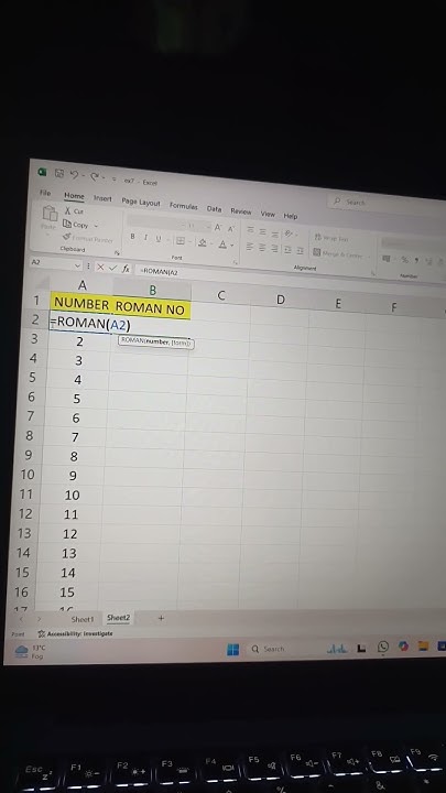 Roman Formula In Excelexceltricks Exceltips Shortsfeed Youtube