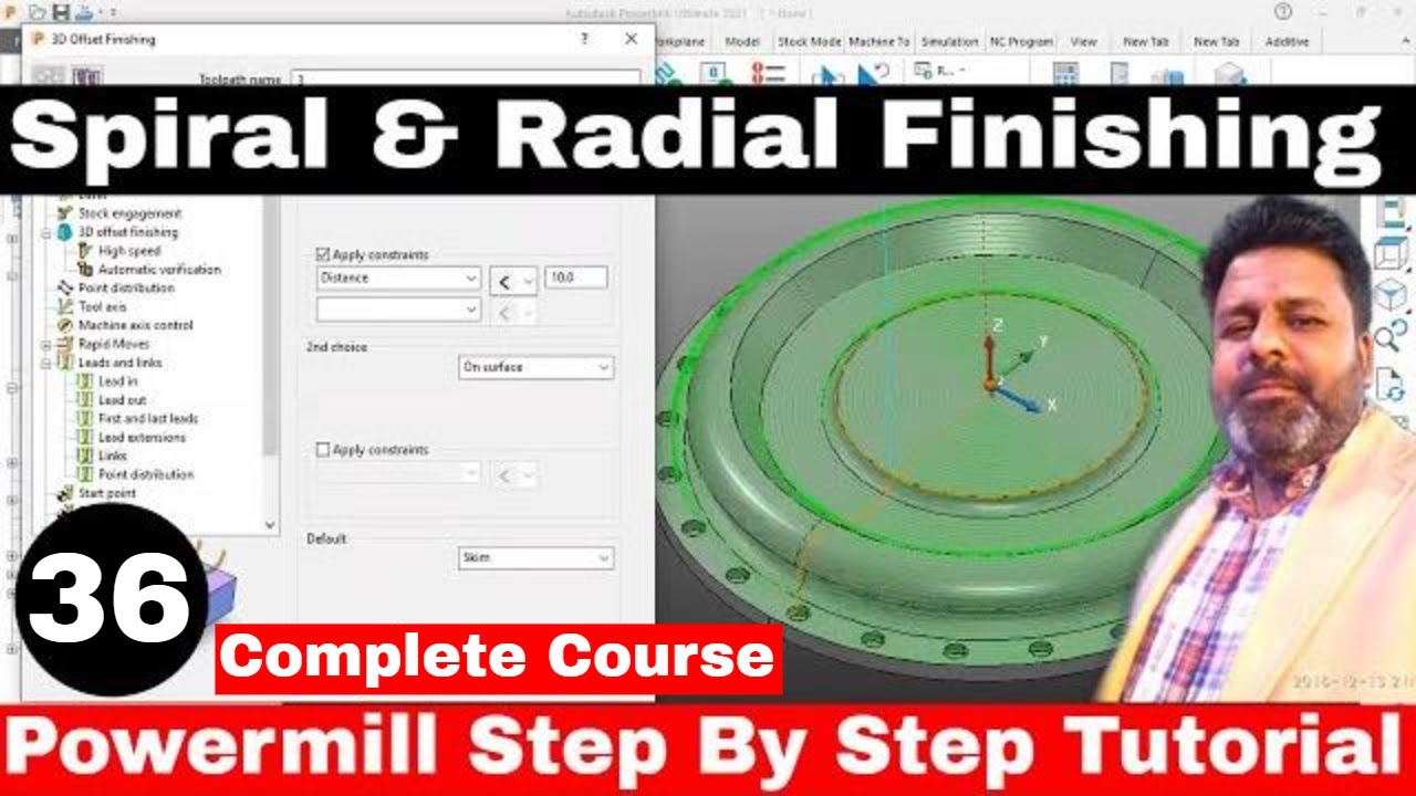 Powermill spiral toolpath & radial toolpath in Powermill finishing 2023 ...