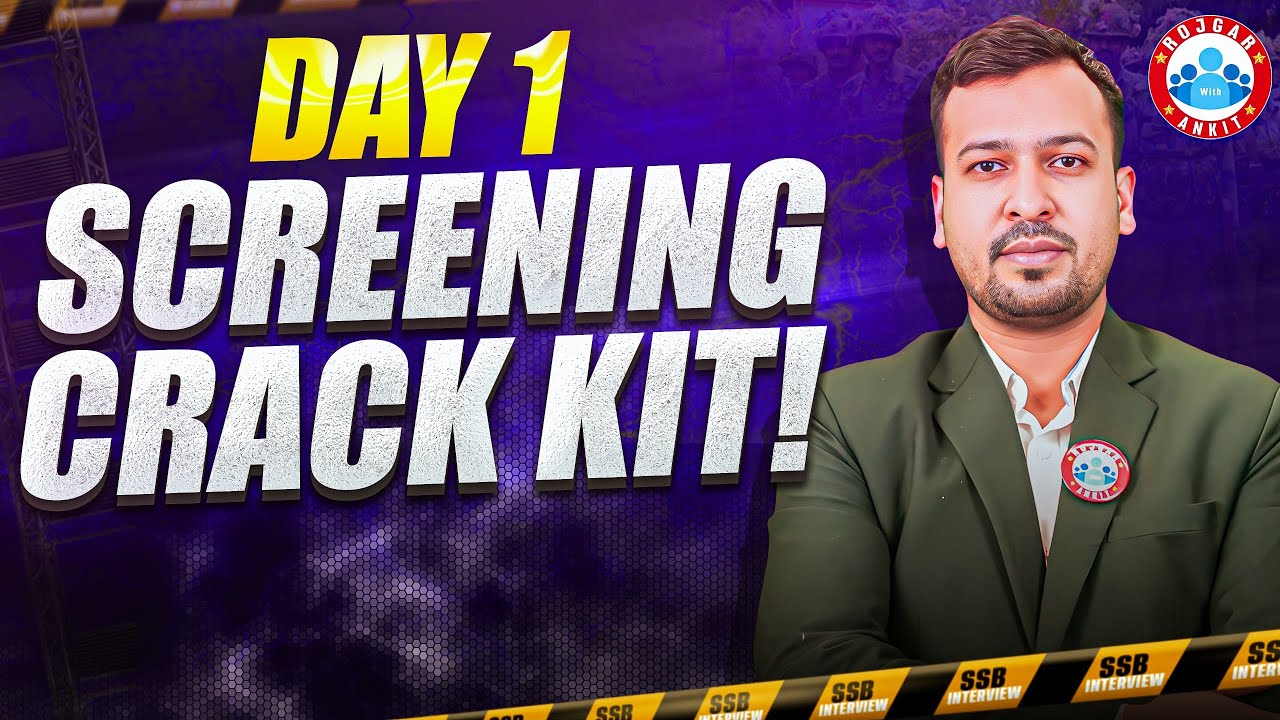SSB Interview Screering | SSB Day 1 Screening Test Crack Kit | SSB ...