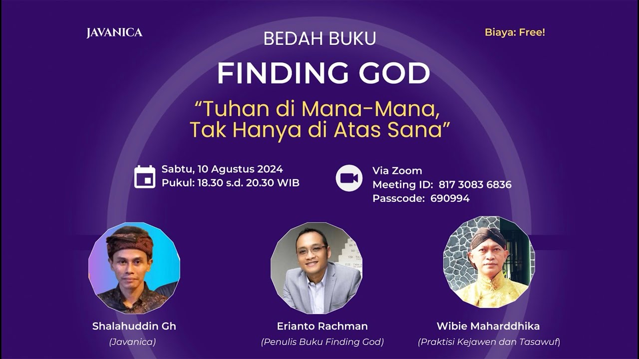 Bedah Buku Finding God, JAVANICA Publishing - YouTube