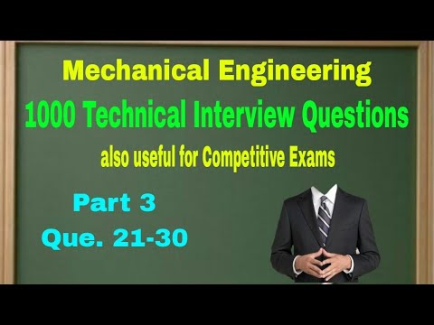 1000 Technical Interview Questions of Mechanical Engineering ll Part 3 ...