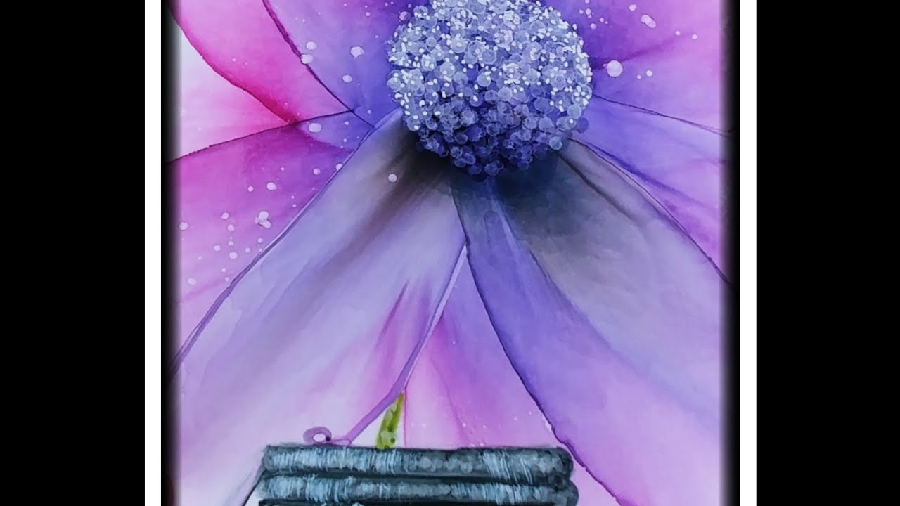 Alcohol ink flower tutorial in mason jar #8 - YouTube