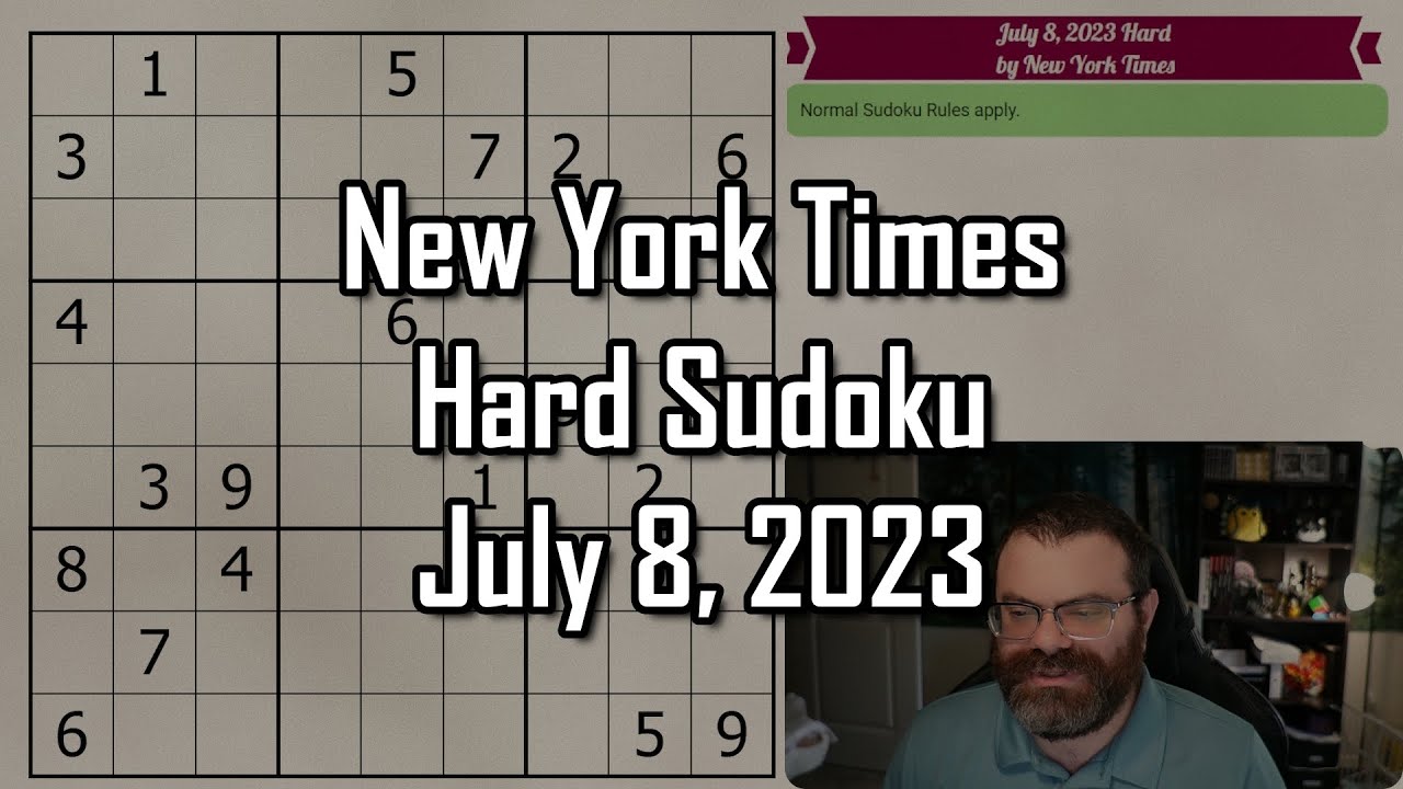 NYT Hard Sudoku July 8 2023 Walkthrough Solve YouTube nyt-hard-sudoku-july-8-2023-walkthrough-solve-youtube
