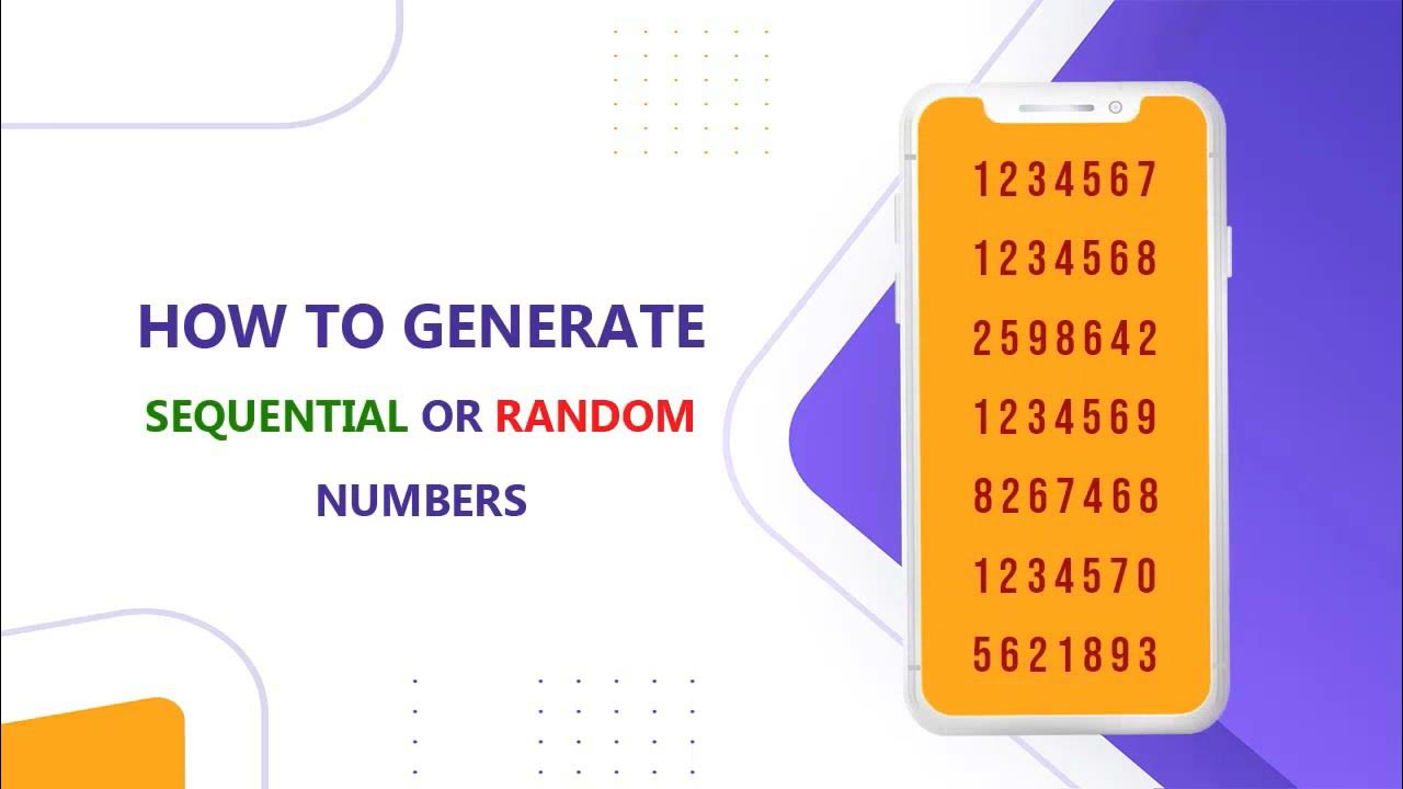 How to generate sequential or Random numbers? Mobile Number Generator ...