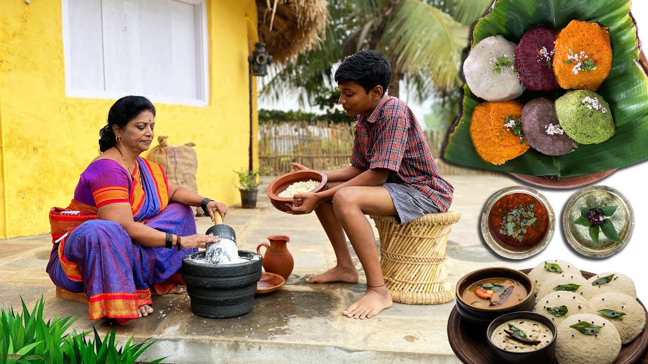 How to make soft rice idli | mallige idli recipe | village style #idle ...