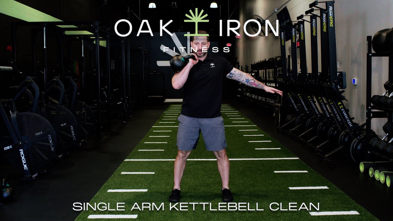 How To: Single Arm Kettlebell Clean - YouTube