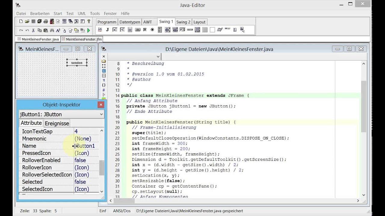 Arbeiten mit dem Java-Editor 1 - YouTube