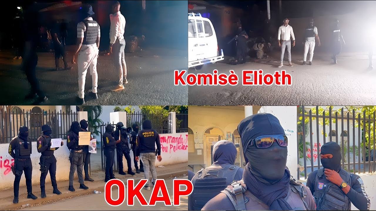 Komisè Muscadin Bare anba, CG Elioth bare anwo. Gwo Aksyon lapolis Okap Haitien - YouTube