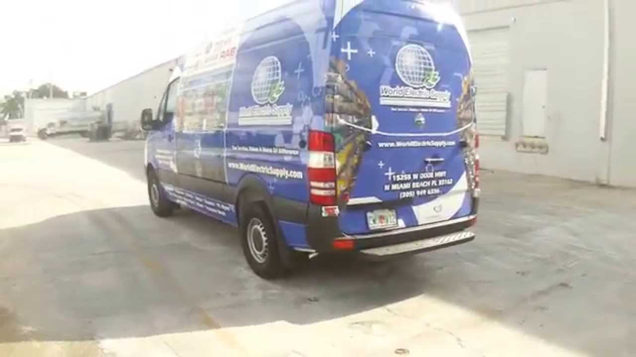 Miami Florida New Sprinter Van Vinyl Wrap Advertising - YouTube