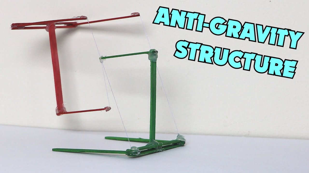 How To Make An Anti-Gravity Structure With Popsicle Sticks - Tensegrity ...