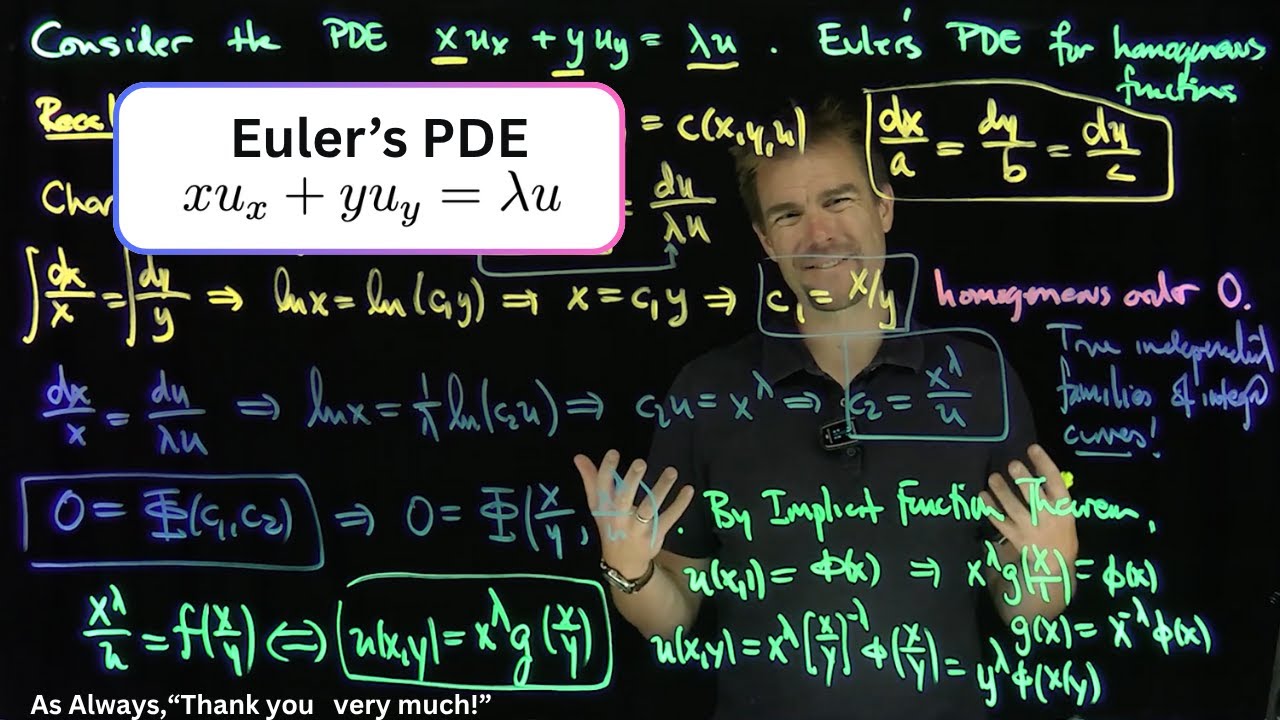 Euler's PDE via the Method of Characteristics - YouTube