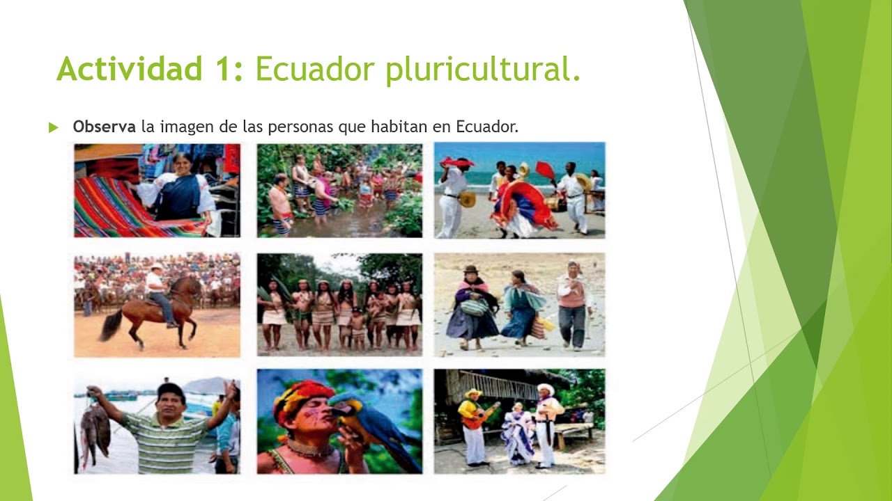 Actividad 1: Ecuador pluricultural, para segundo semana 3 proyecto 6 ...