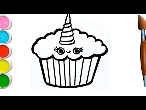 Unicorn cake drawing for kids | Coloring & Painting | Kids Drawing | Kids video | #unicorn 