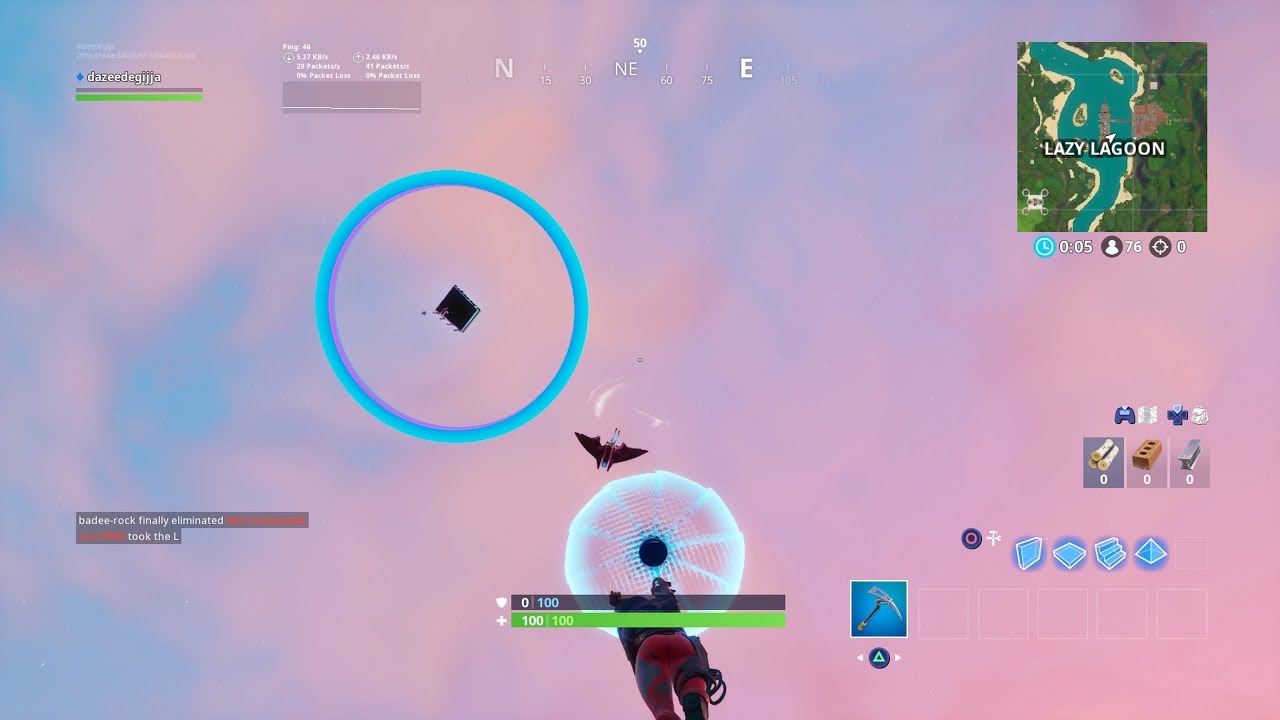 FORTBYTE #70 Accessible by skydiving through the rings above Lazy ...