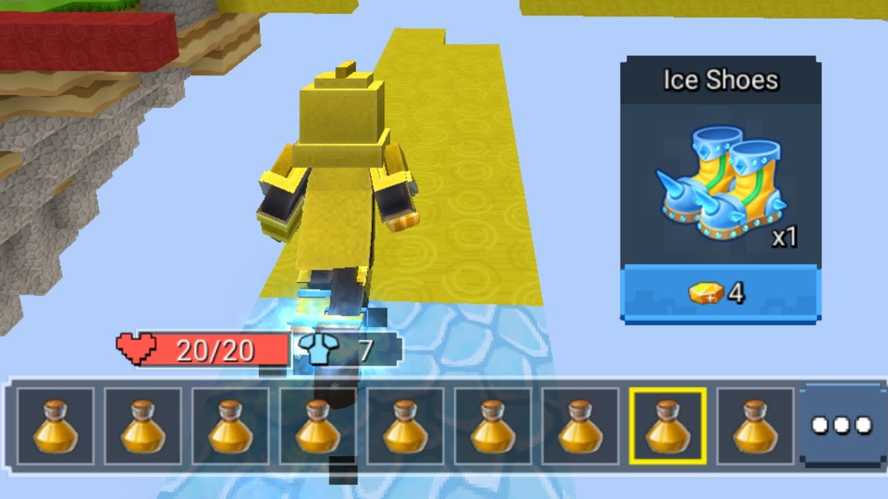 ICE SHOES + Speed Potion in BedWars! Blockman Go - YouTube