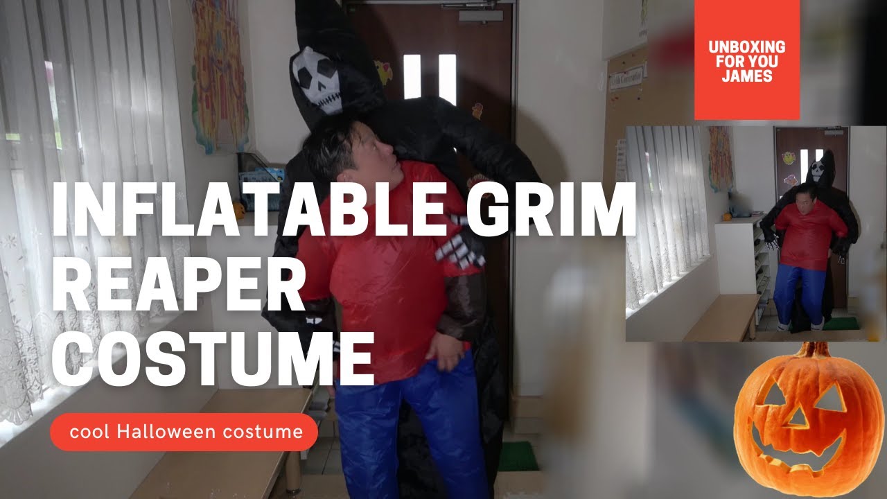 INFLATABLE GRIM REAPER COSTUME ADULT SIZED-HALLOWEEN #Grimreapercostume ...