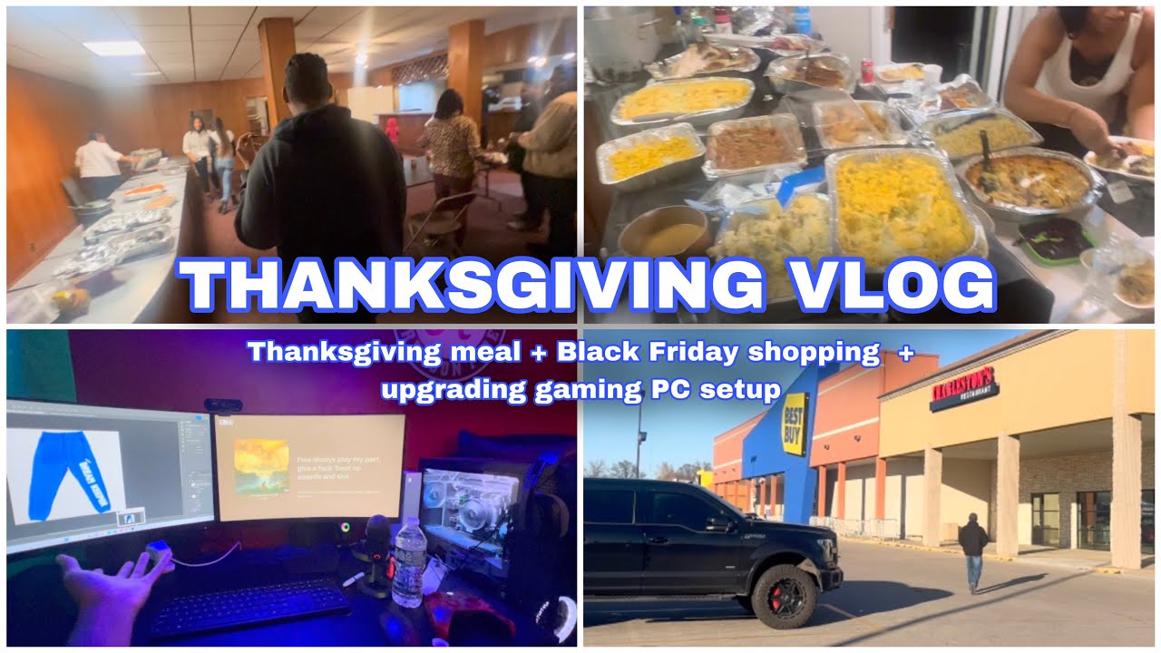 THANKSGIVING VLOG | thanksgiving meal + Black Friday shopping ...