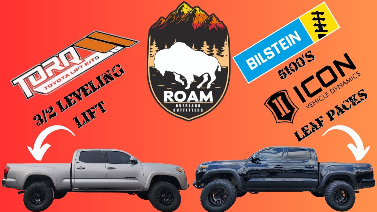 2 Tacoma 3rd Gens Lifted, Bilstein, Icon, Torq Engineering! Both Came Out Awesome!! - YouTube