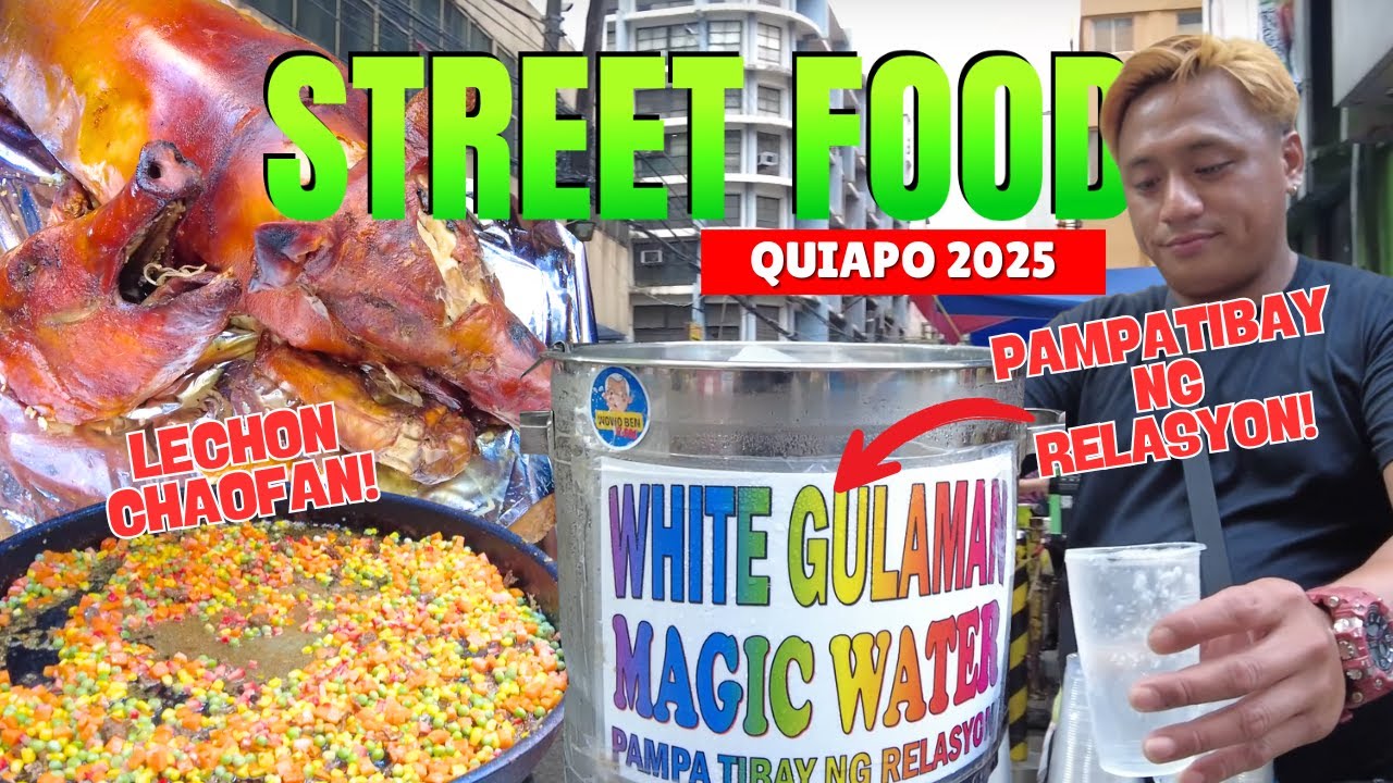 [4K] STREET FOOD TOUR - LECHON CHAOFAN AND MAGIC WATER (Pampatibay ng ...