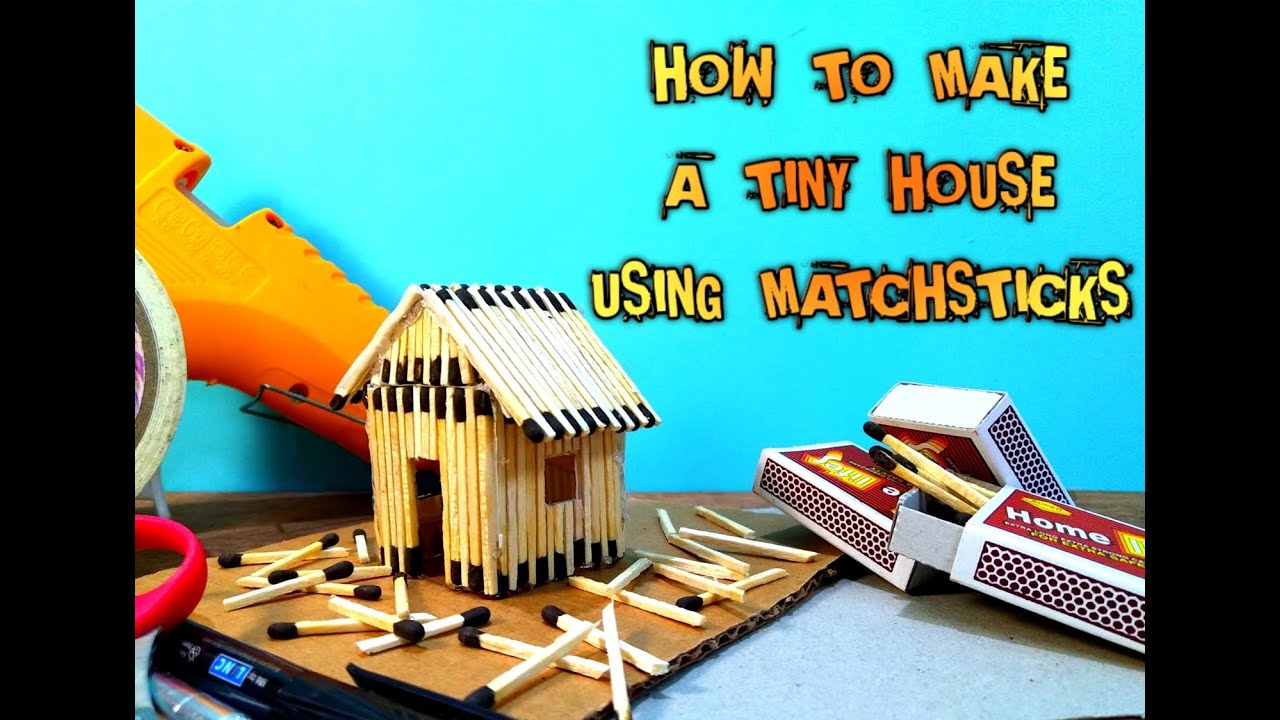 How To Make DIY Mini House Using Matchsticks || Easy Craft Tutorial ...