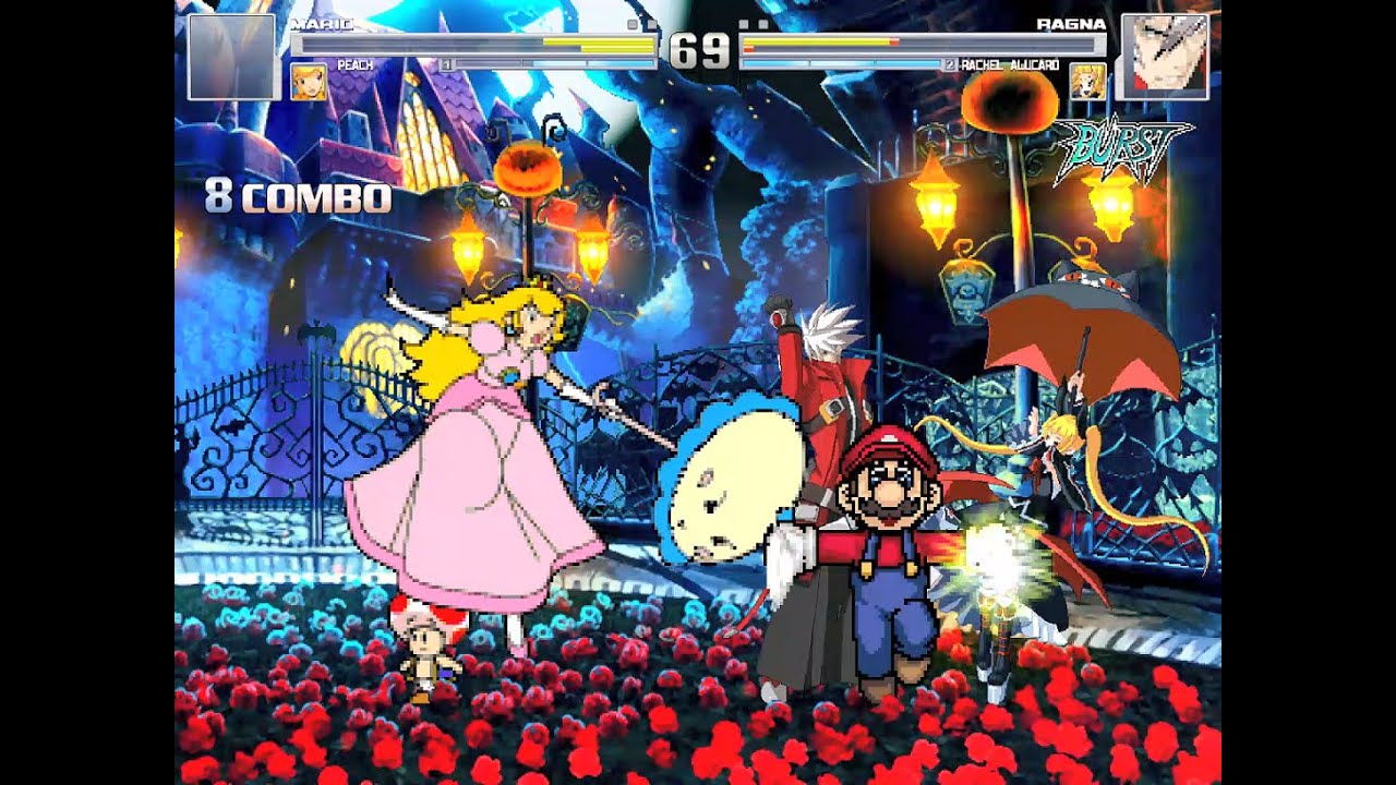 Mario & Peach vs Ragna & Rachel - YouTube