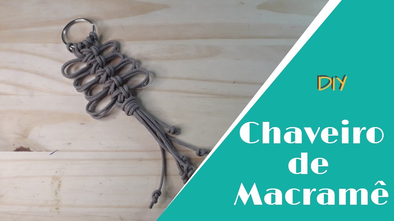 DIY - CHAVEIRO DE MACRAMÊ / Macrame Keychain - YouTube