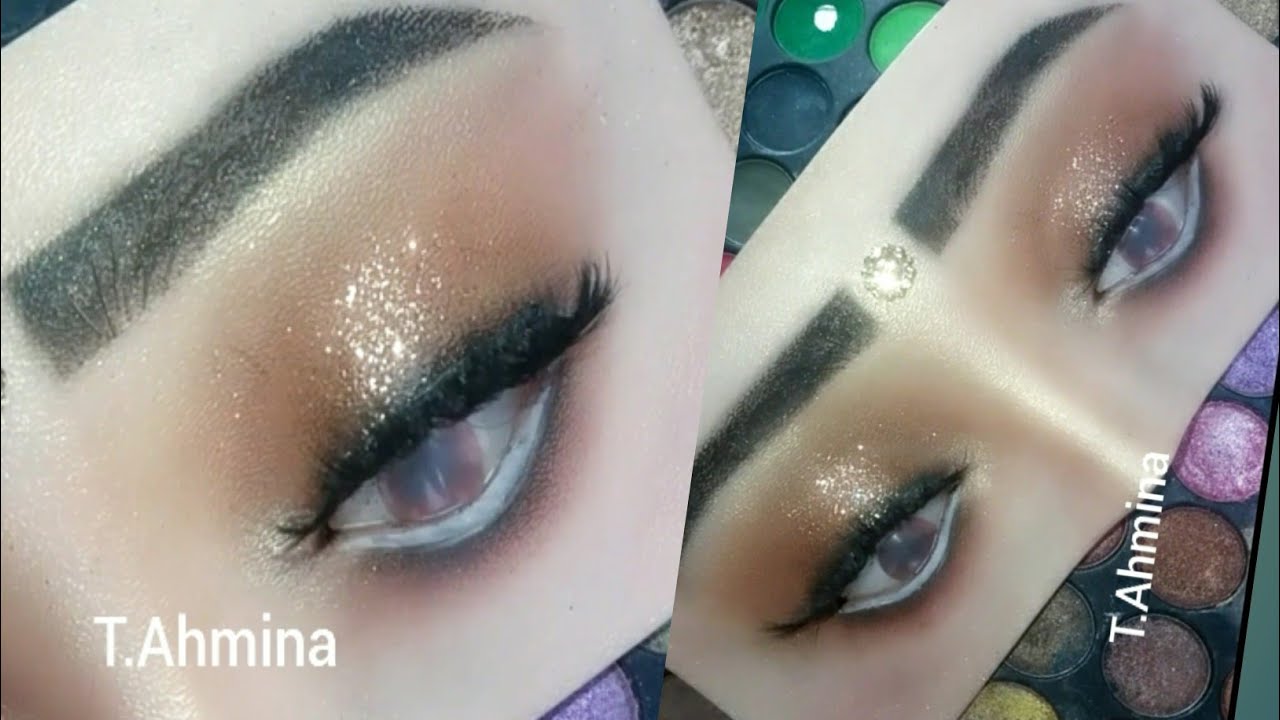 soft eye look || Brown Smokey eyes makup tutorial - YouTube