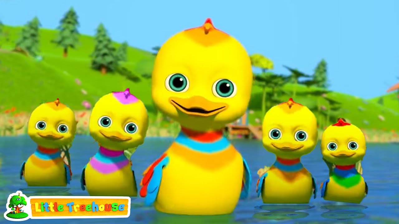 Fünf Kleine Enten Zählnummer + Anderes Mitsinglied für Kinder - YouTube