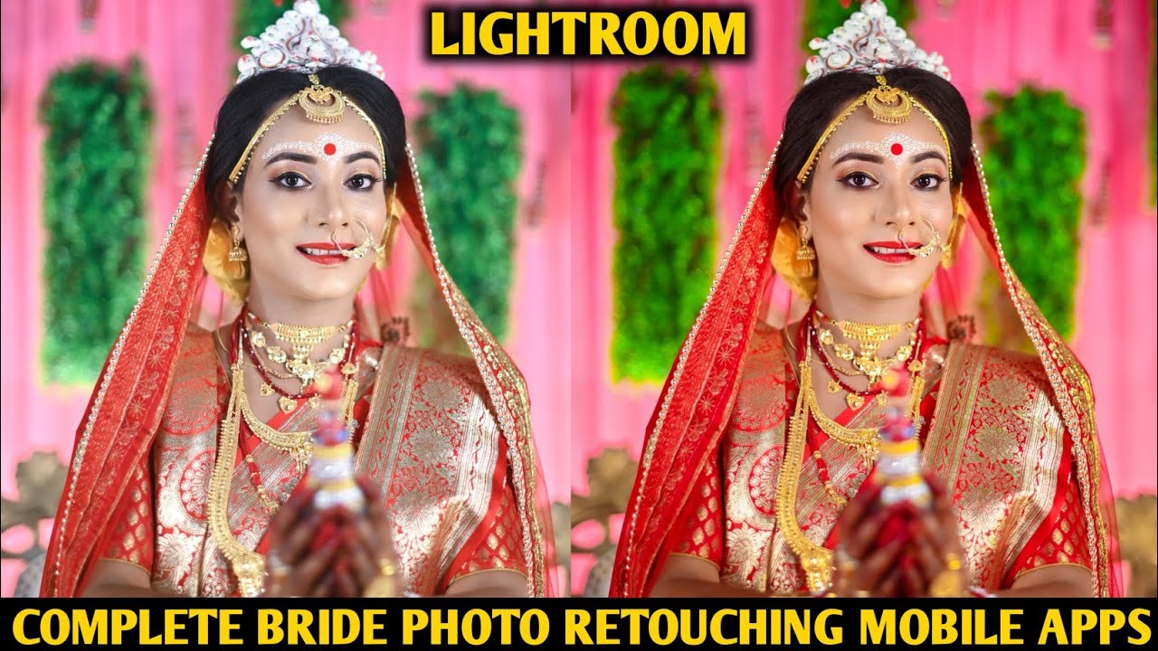 Wedding Bridal Photo Editing || Lightroom wedding photo editing - YouTube