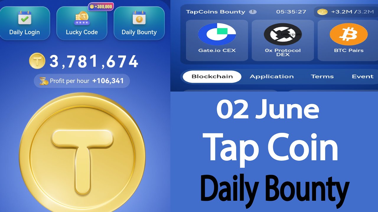 Tap coin daily bounty 02 June | Tapcoin daily bounty today | Tap coin ...