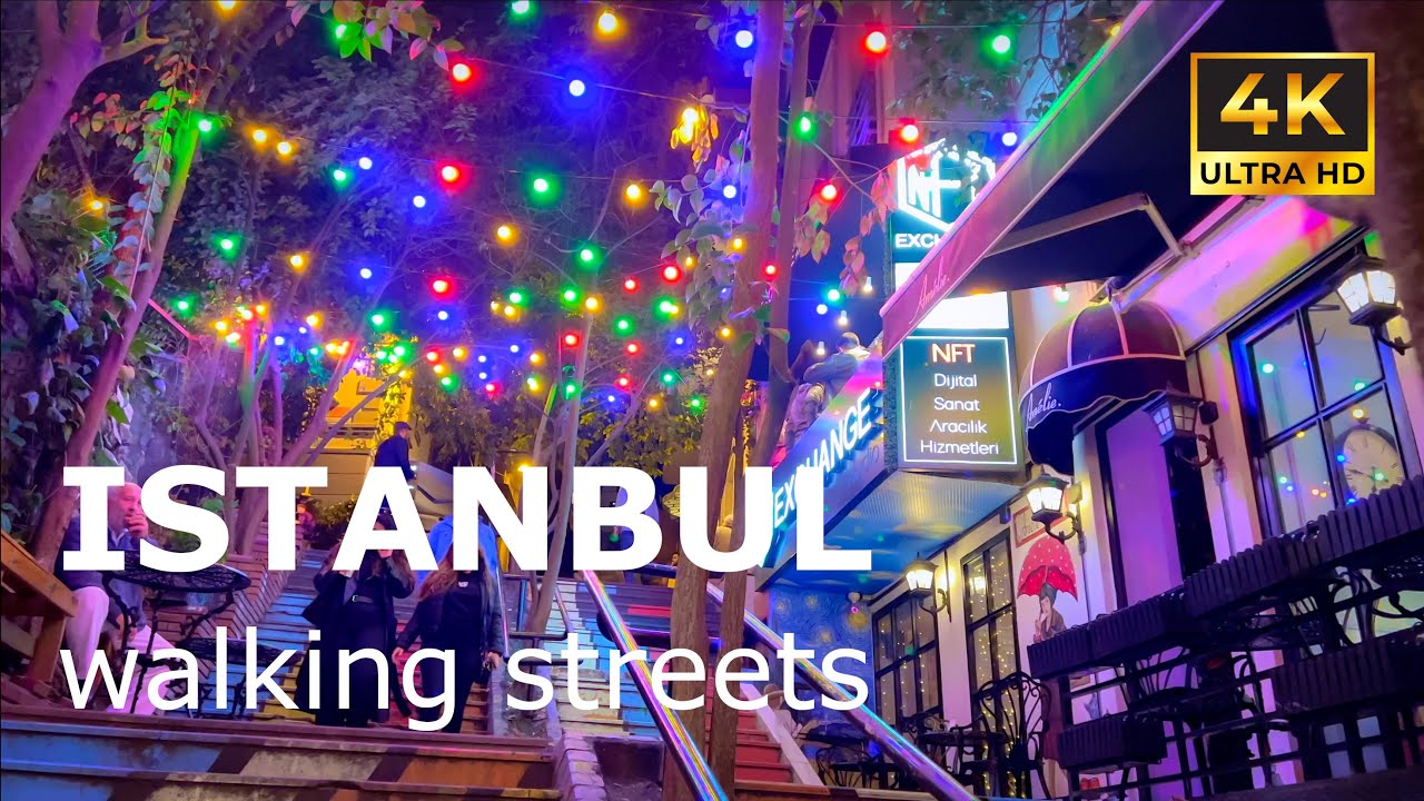Istanbul Walking Streets – Evening walk in Istanbul city centre ...