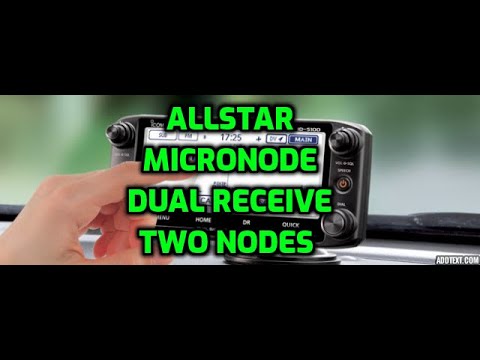 ICOM ID-5100 DUAL receive 2 Allstar nodes - YouTube