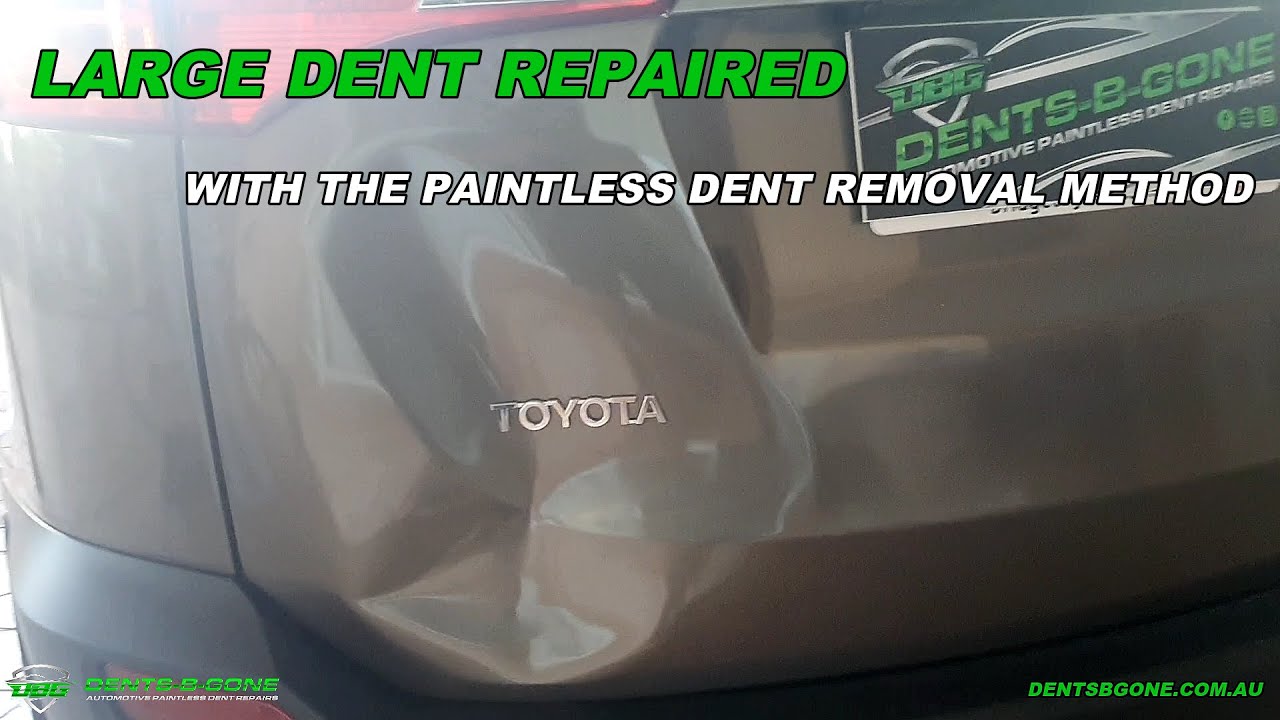 Large Rav4 Liftgate Dent Repair WITHOUT Painting | Dent Repairs Darwin ...