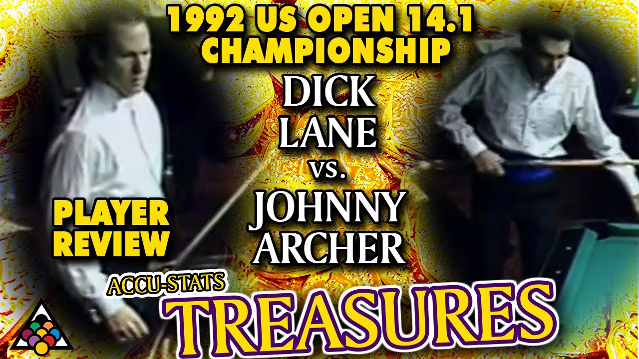JOHNNY ARCHER vs DICK LANE - 1992 US Open 14.1 Championship - Player ...