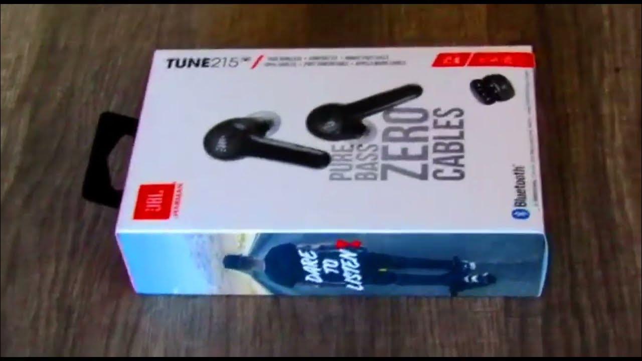 JBL Tune 215TWS pure bass zero cables Earbud headphones unboxing ...