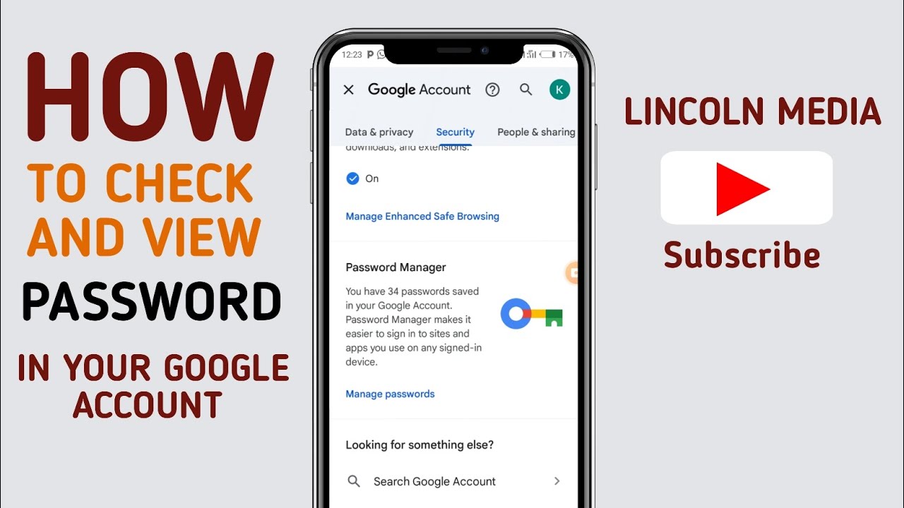 HOW TO CHECK AND VIEW ALL PASSWORD IN YOUR GOOGLE ACCOUNT - YouTube