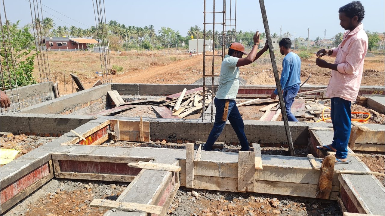 Building Plinth Beam centering board removal process mallikarjun ...