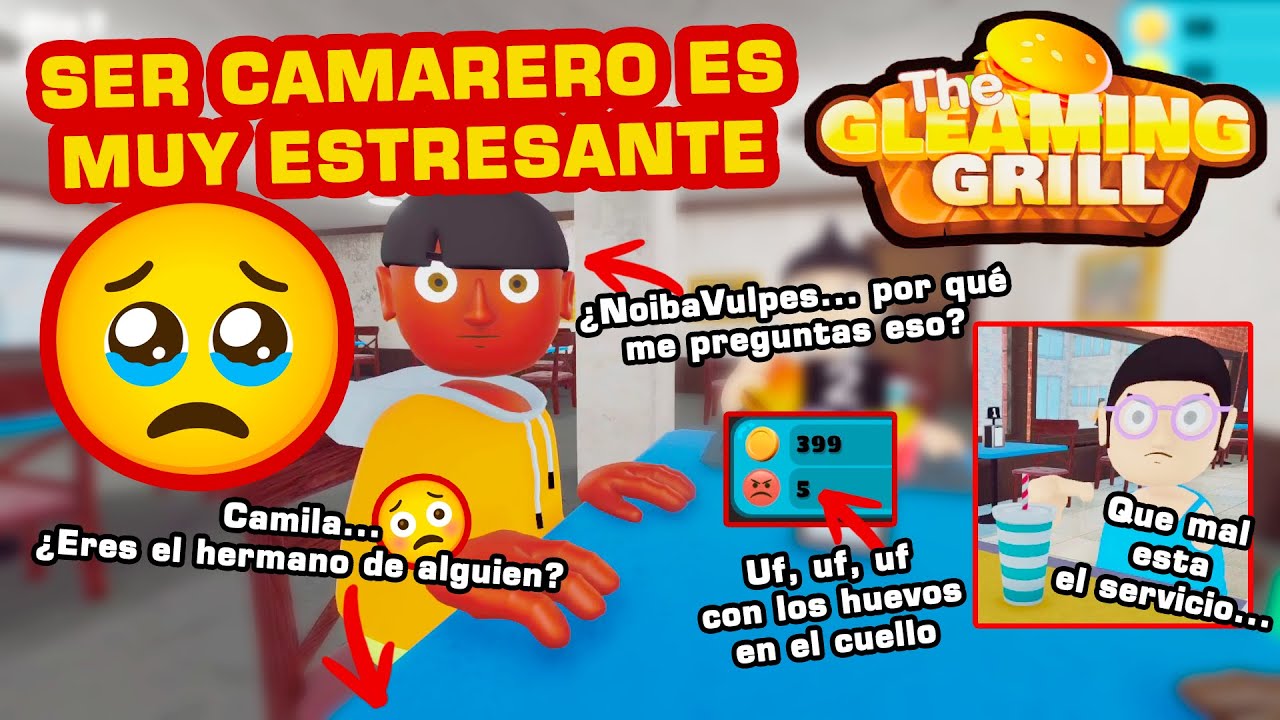 The Gleaming Grill 🍔SER CAMARERO es MUY ESTRESANTE 😟 con AdamSlyWolf #8 ...