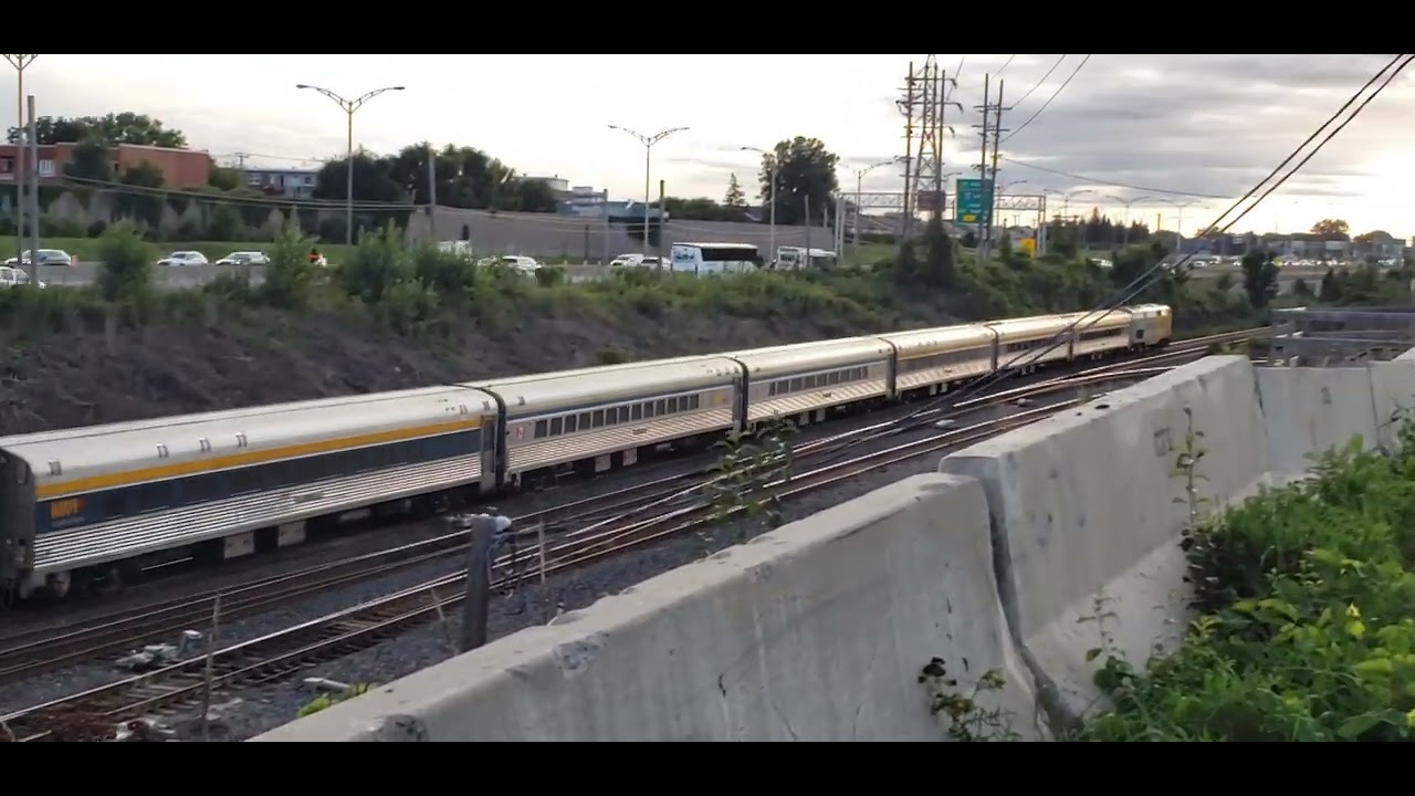 TRAINS Via Rail Budd Coaches and P42DC at Norman Street - YouTube