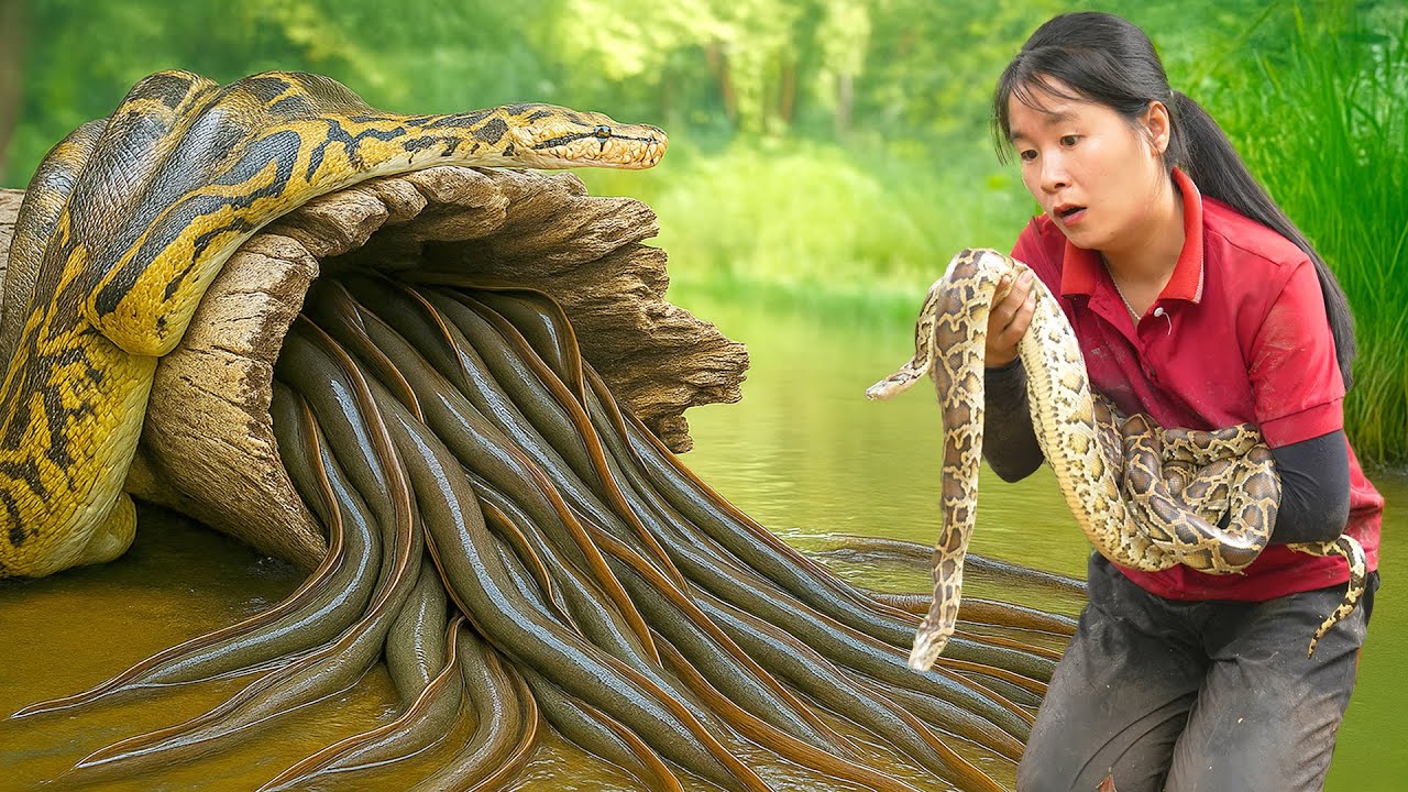 Harvesting 10000 Giant Frog & Go to Market Sell & Big python - YouTube