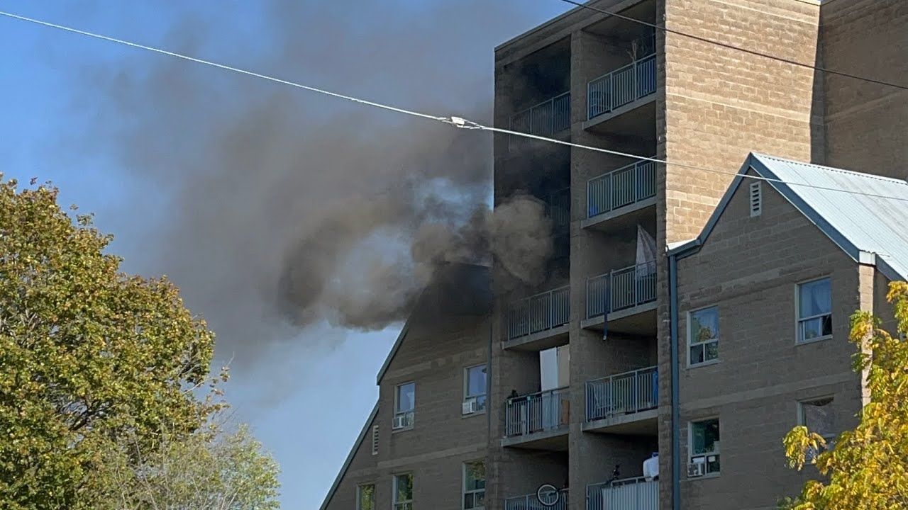 *MULTI STOREY RESIDENTIAL STRUCTURE FIRE* Waterloo fire on scene - YouTube