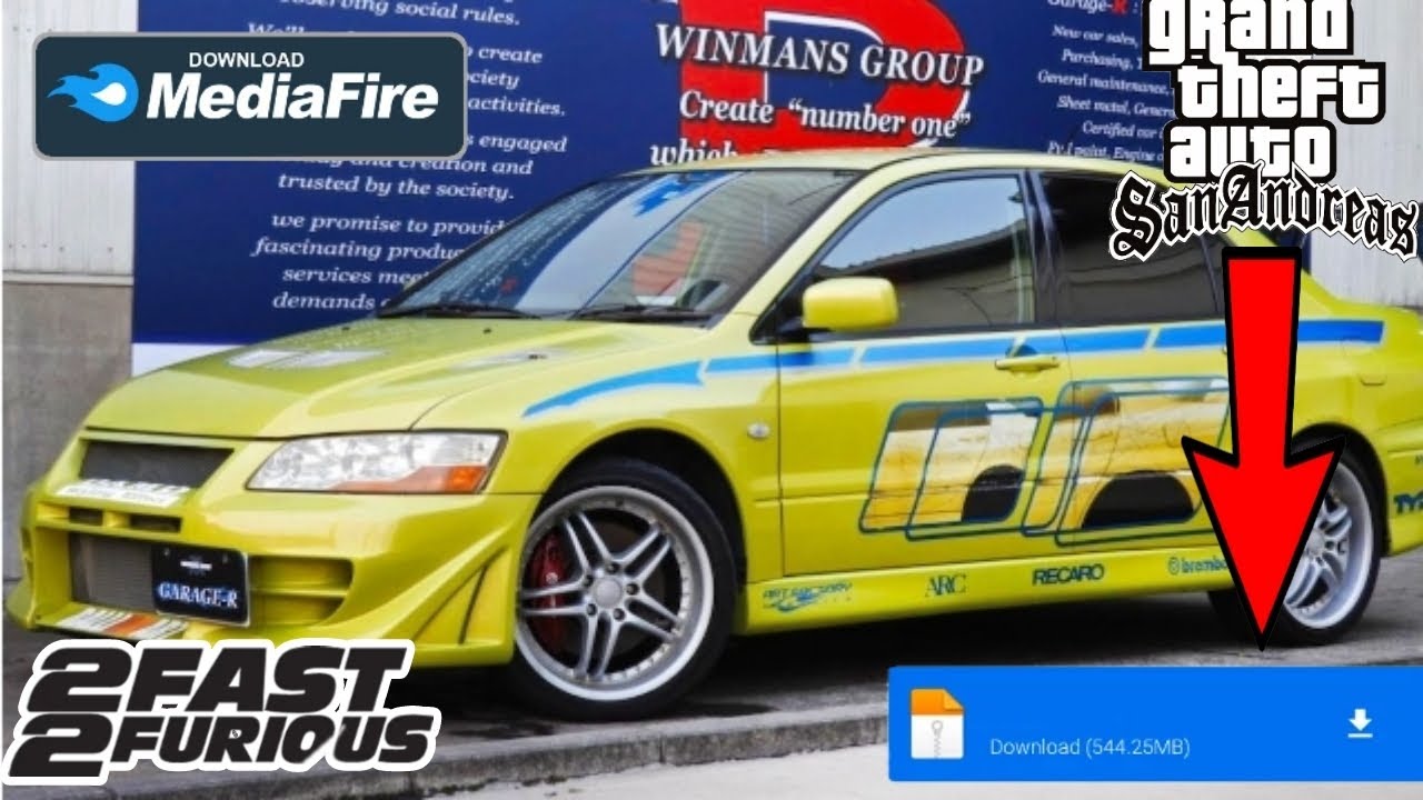 How to MITSUBISHI LANCER EVO 7 2FAST AND 2FURIOUS MOD in GTA San ...
